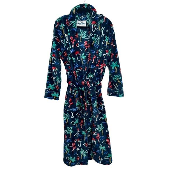 chubbies | Other | Chubbies Plush Cocktail Palm Tree Robe One Size Blue ...